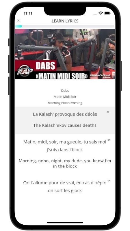 Dabs Matin Midi Soir Lyrics English Translation